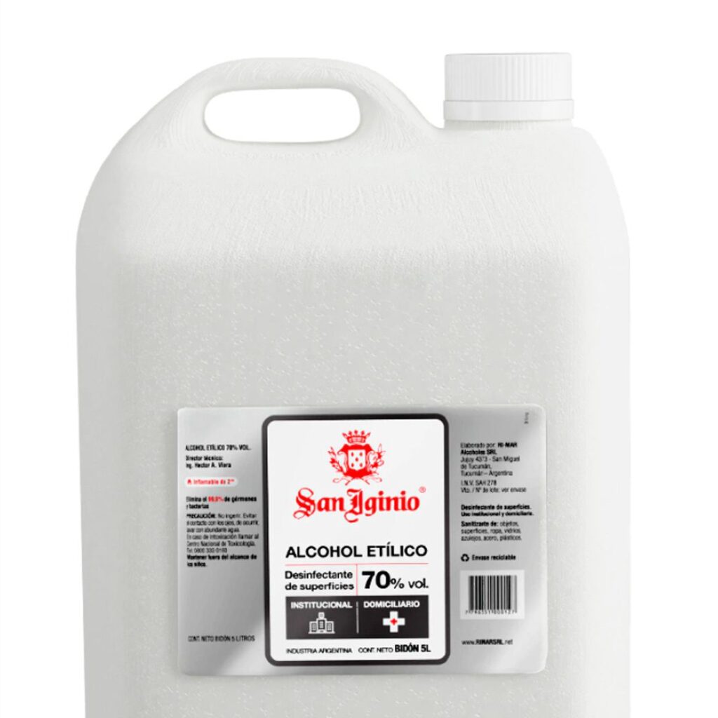 Alcohol 70% 5 L - Nexen SRL